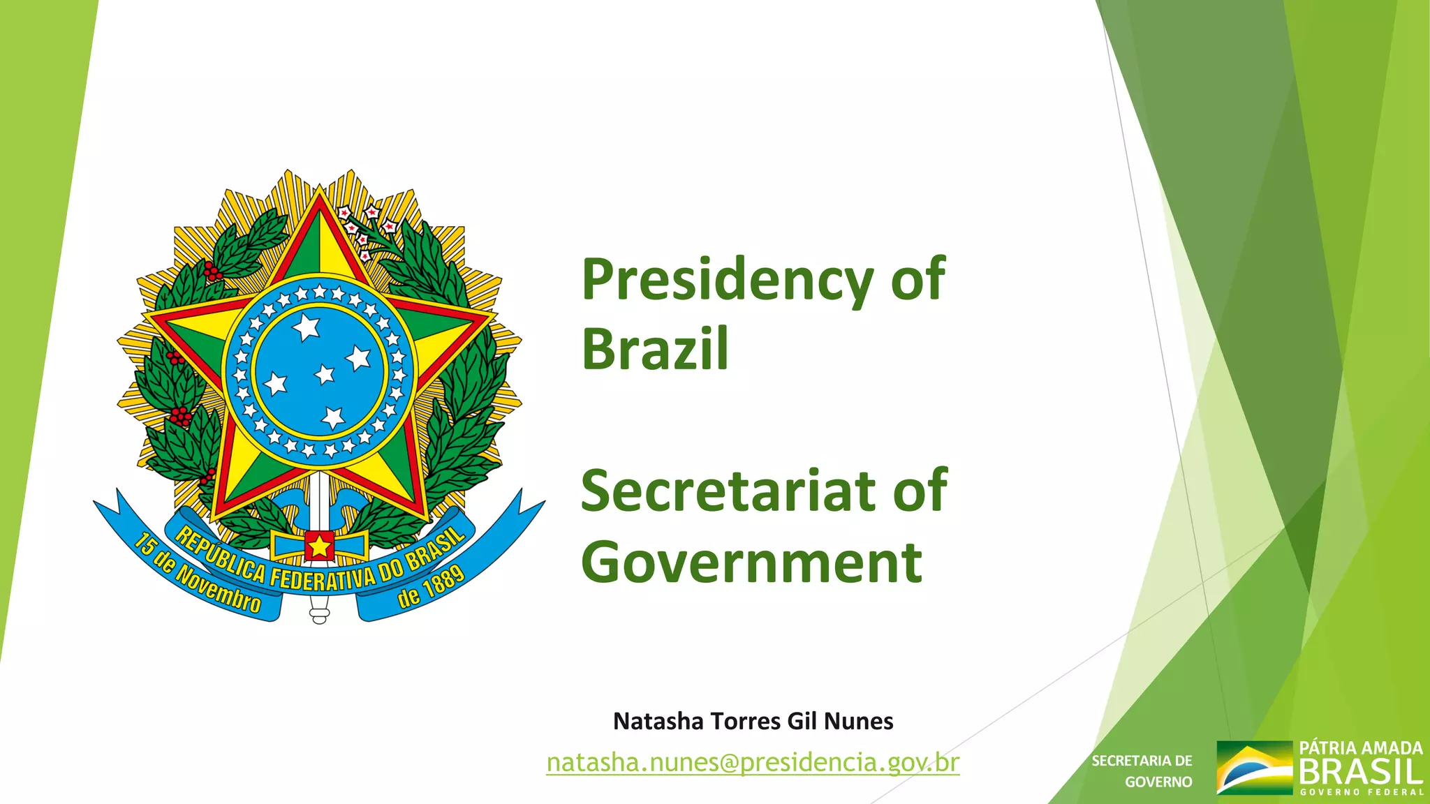 The case of Brazil: Institutional Arrangement for the SDGs and Action ...
