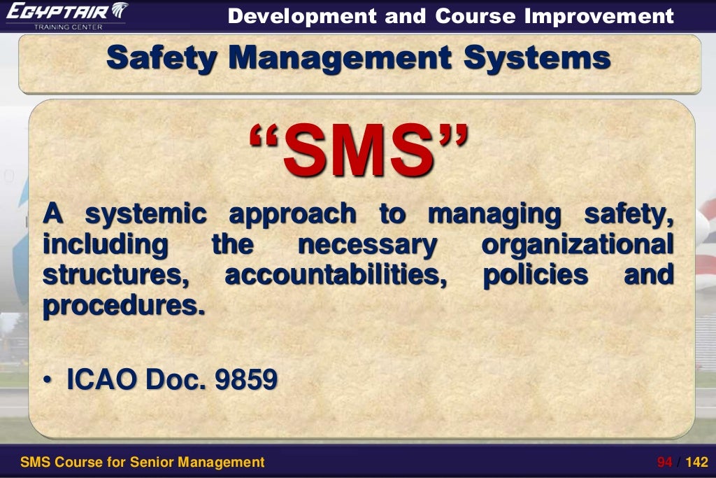 Session no. 4 icao sms framework