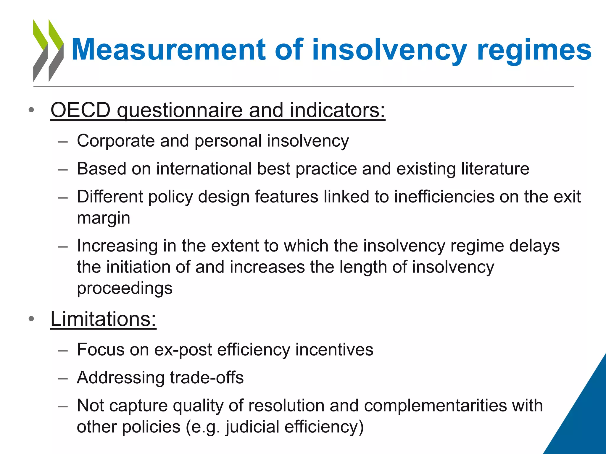 OECD INDICATORS OF INSOLVENCY REGIMES | PPT