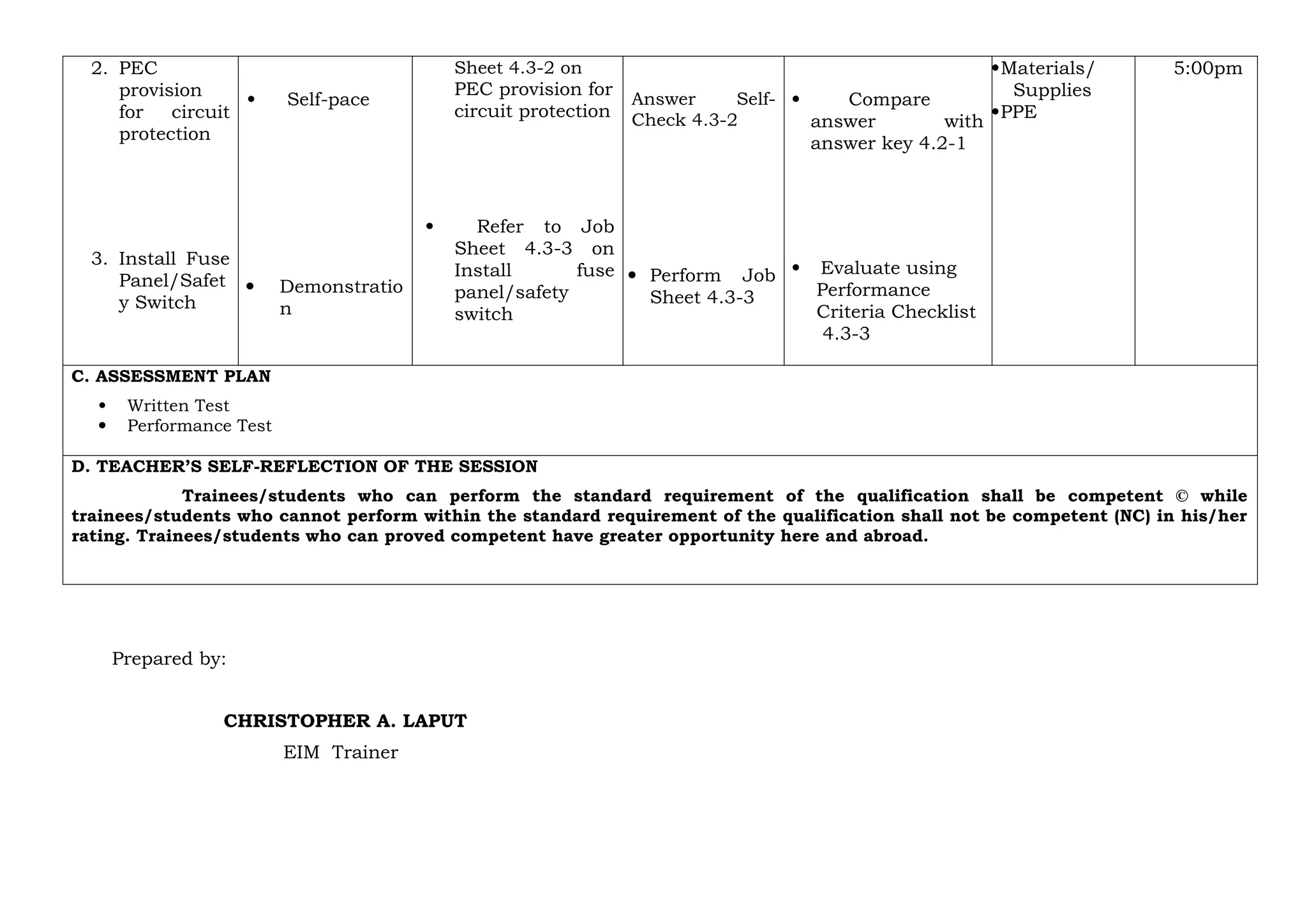 SESSION PLANNNING IN TRAINERS METHODOLOGY | DOC