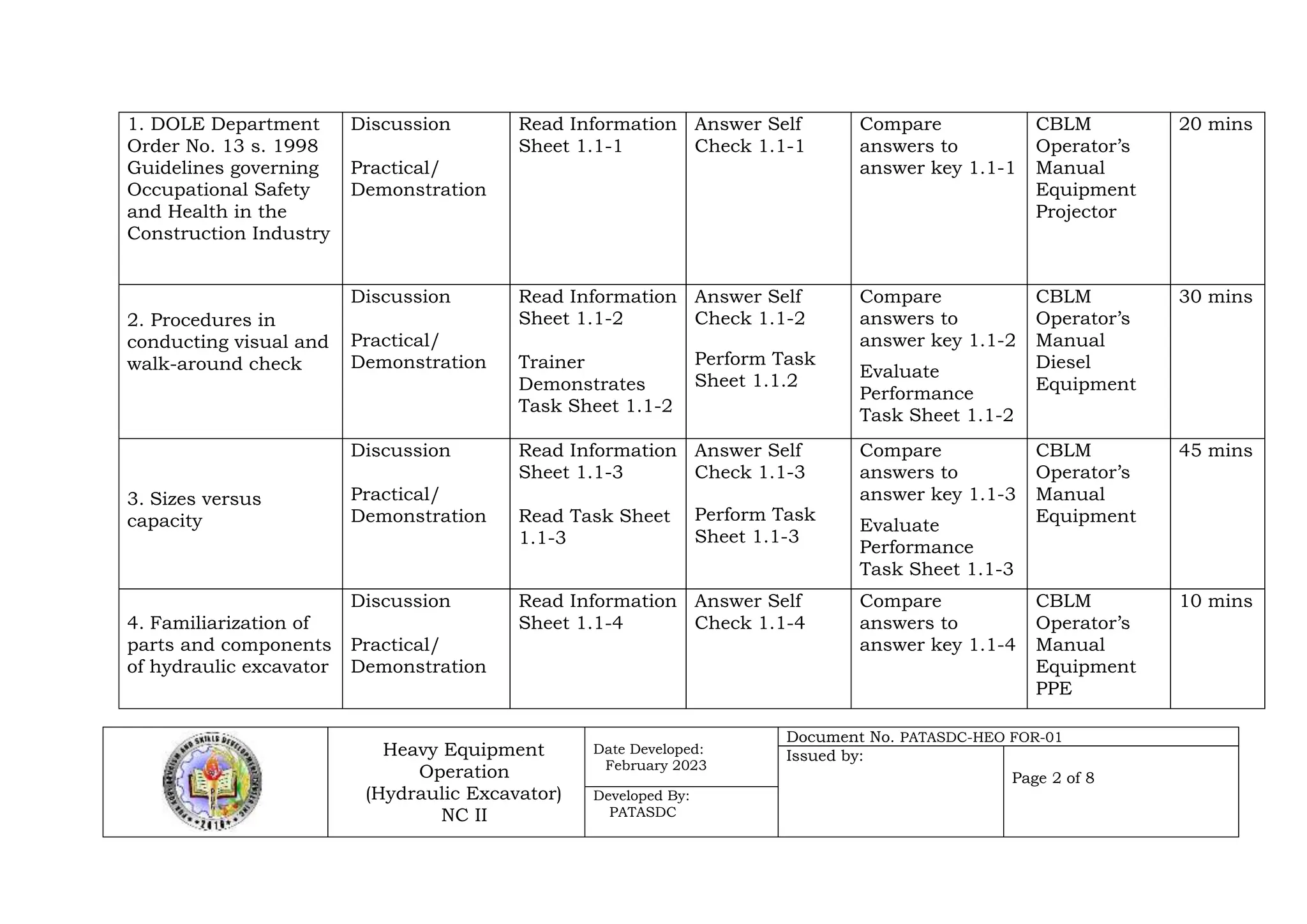 Session Plan UC 1 HEO Hydraulic Excavator.docx