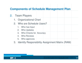 Design & Development Of A Schedule Management Plan Presentation | PDF