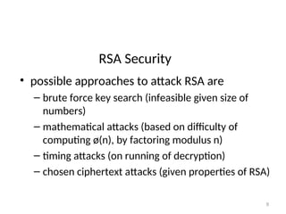 Encryption algorithm rsa security and attacks.ppt