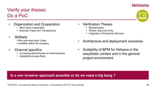 The Journey from the ideas to production by Eric Euerlings | PPT