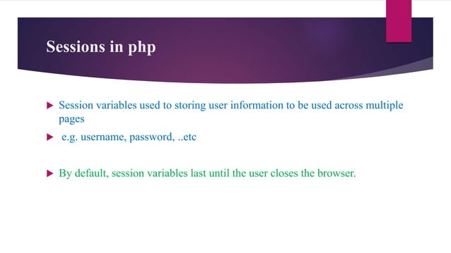 Sessions and cookies in php | PPTX | Internet | Computing
