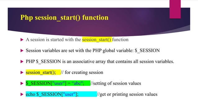 Sessions and cookies in php | PPTX | Internet | Computing