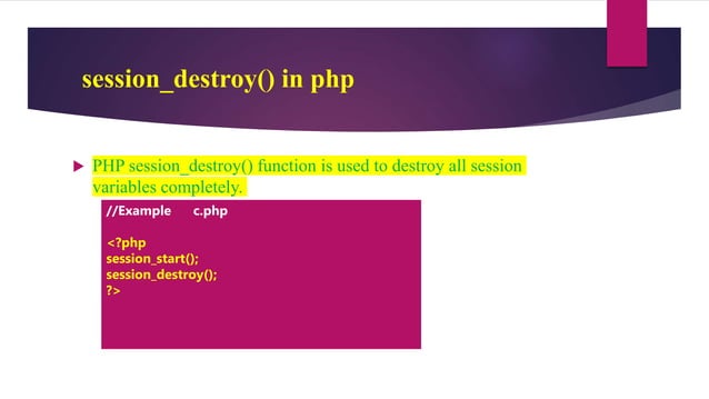 Sessions and cookies in php | PPTX | Internet | Computing