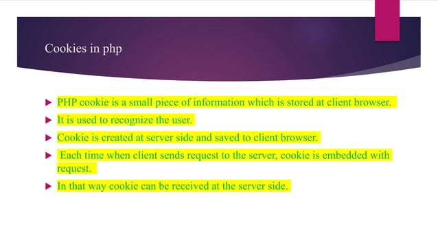 Sessions and cookies in php | PPTX | Internet | Computing