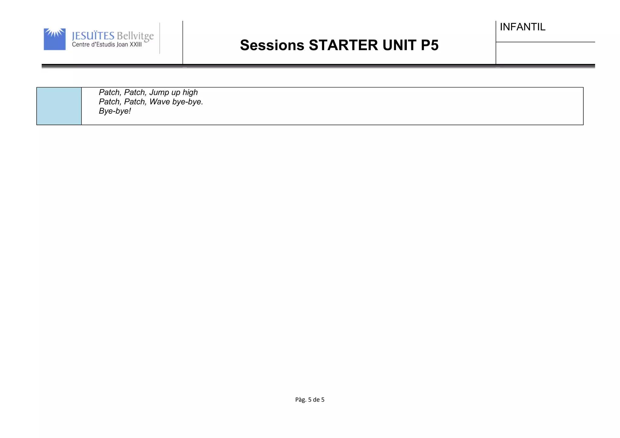 Sessions starter unit p5 | PDF