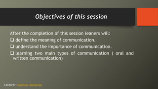 Session three communication | PPT