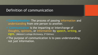 Session three communication | PPTX