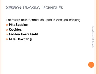 Session tracking In Java | PPTX