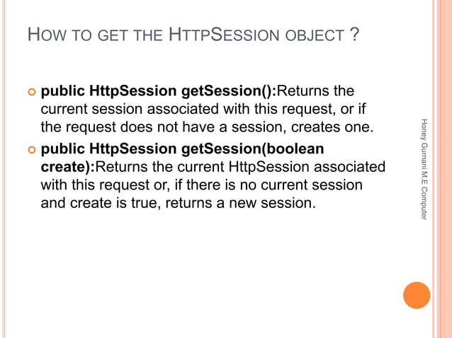 Session tracking In Java | PPTX