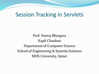 Session Tracking in servlets | PPT