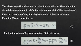 Lagrange's equation from D'Alembertz principle.pptx