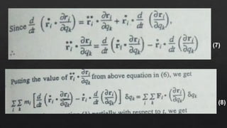 Lagrange's equation from D'Alembertz principle.pptx