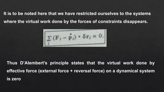 Lagrange's equation from D'Alembertz principle.pptx