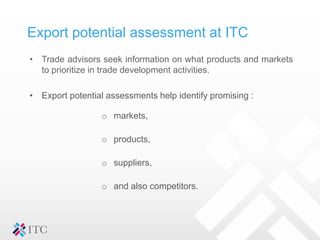 Trade Map provides - in the form of tables, graphs and maps | PDF
