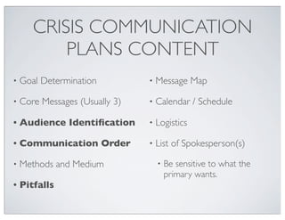 Crisis Communication Planning: More than a Mic Check | PDF