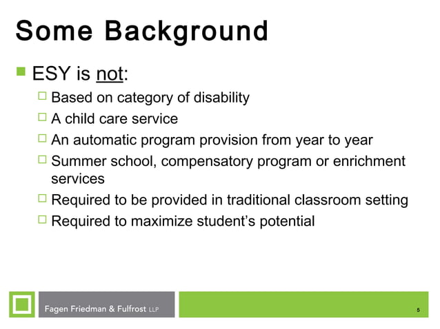 SES spring 2015: The ABCs of ESY (Extended School Year) | PPT | Special ...