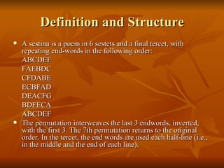 Sestina | PPT