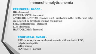 lab work up for hemolytic anemia | PPTX