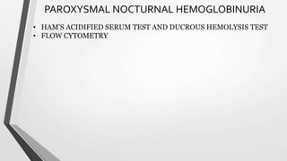 lab work up for hemolytic anemia | PPTX