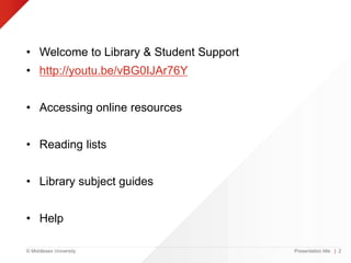 Welcome to the library - BSc Sport & Exercise programmes | PPTX | Education