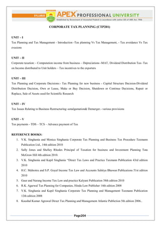 syllabus master of commerce(m.com) | PDF