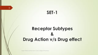 Receptor Sub-types _Pharmacodynamics_Pharmacology. | PDF