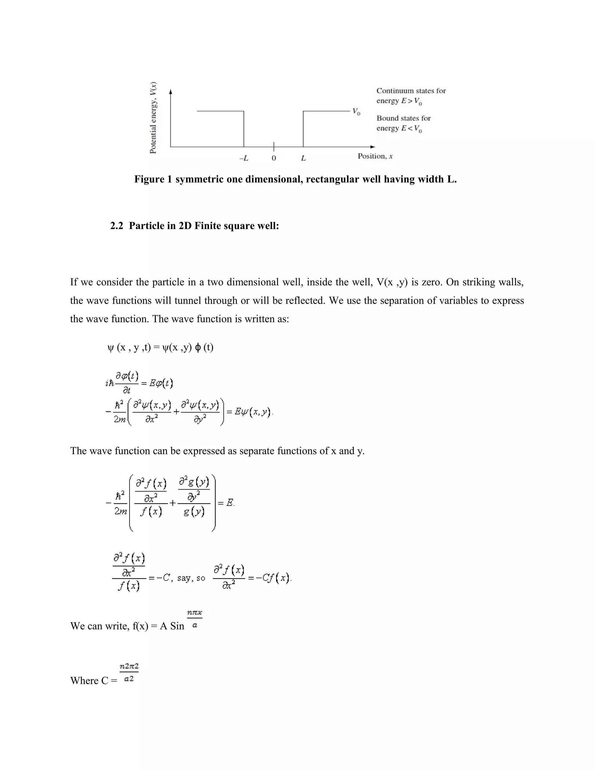 Bound states in 1d, 2d and 3d quantum wells | DOC