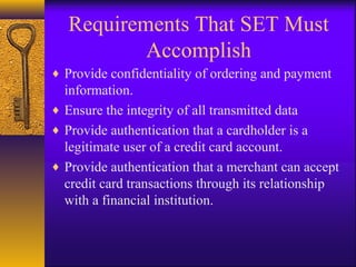 Set Secure Electronic Transaction (SET) | PPT