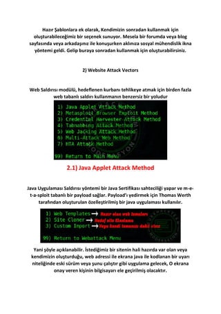 A'dan Z'ye | Social Engineer Toolkit (SET) | PDF