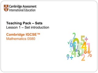 igcse mathematics topic set and venn diagram | PPT