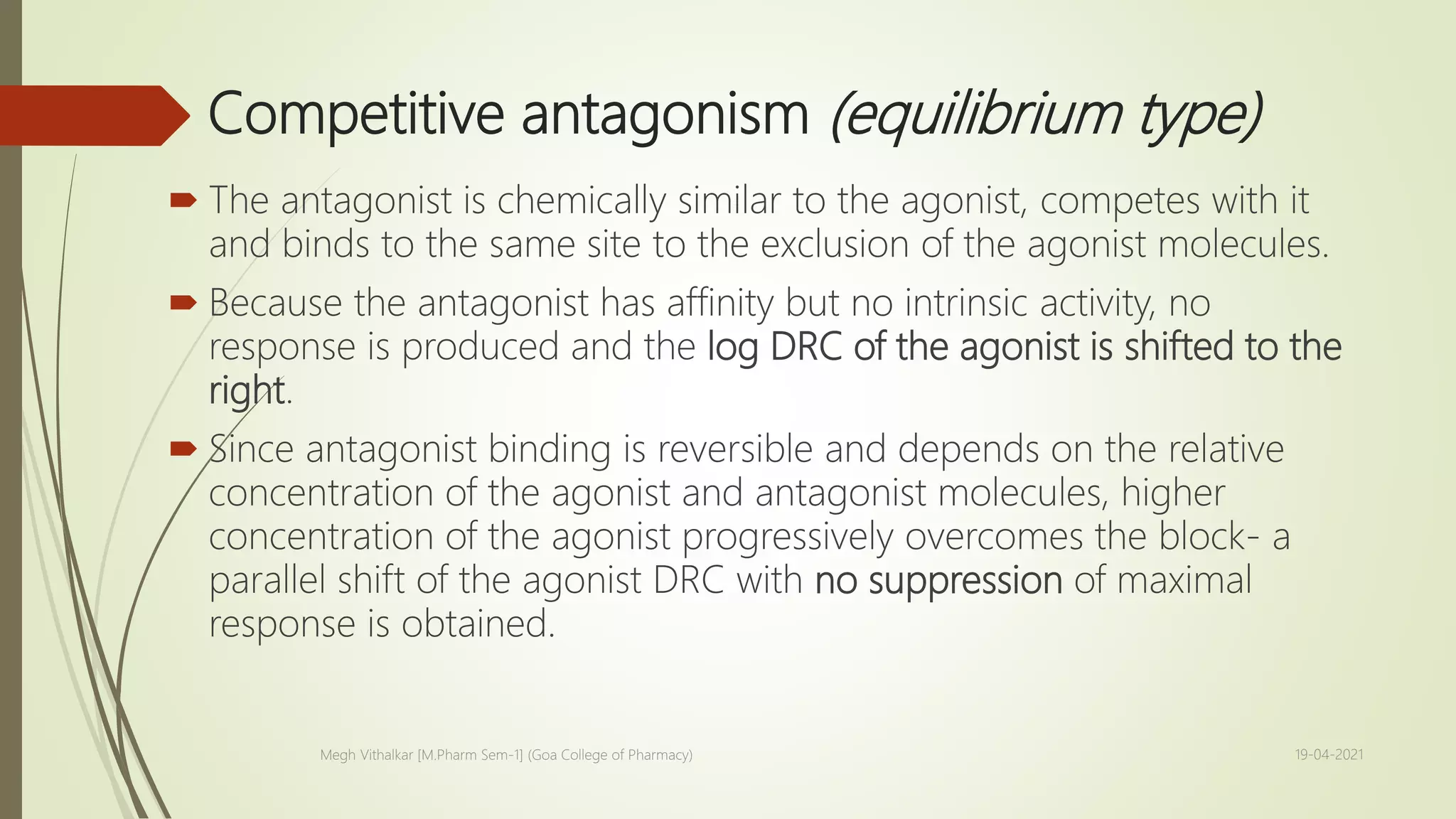 Drug Antagonism and Types. | PPTX