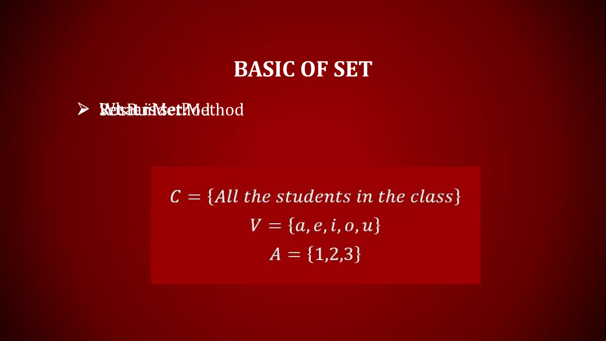 Set and set operation | PPTX