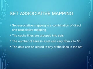 Set associative mapping | PPTX