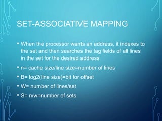 Set associative mapping | PPT