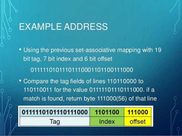 Set Associative Mapping