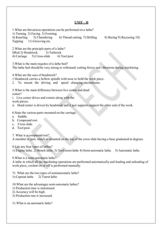 Manufacturing Technology-II | PDF