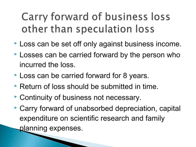 Set off-and-carry-forward-of-losses-bose | PPT | Business Accounting ...
