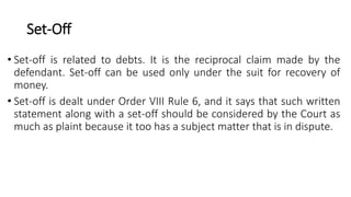 Set-off and Counter Claim in civil procedure code.pdf
