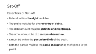 Set-off and Counter Claim in civil procedure code.pdf
