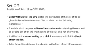 Set-off and Counter Claim in civil procedure code.pdf