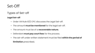 Set-off and Counter Claim in civil procedure code.pdf