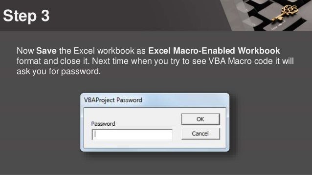 Know How To Lock Vba Code In Microsoft Excel