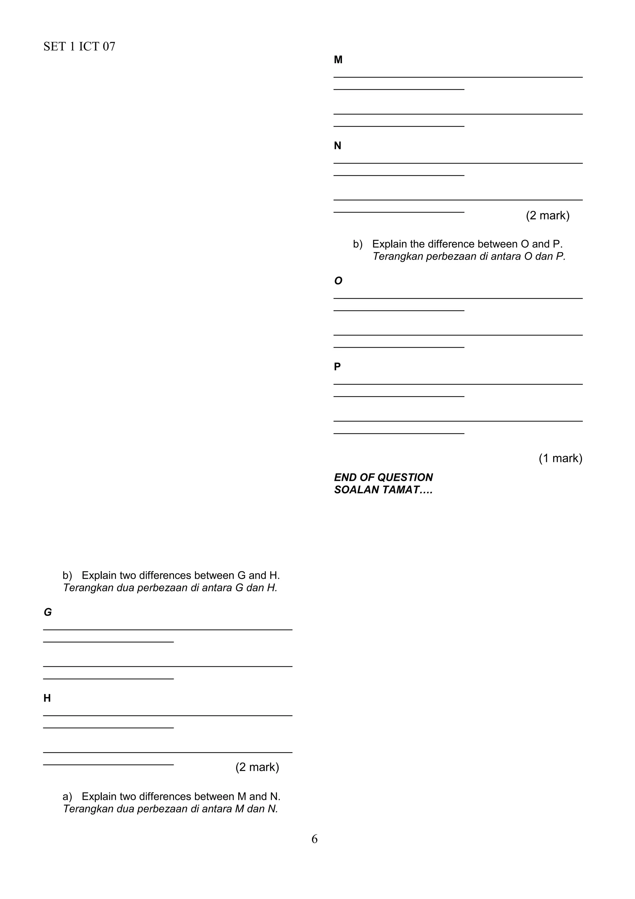 Set1 ict-question | DOC | Internet | Computing