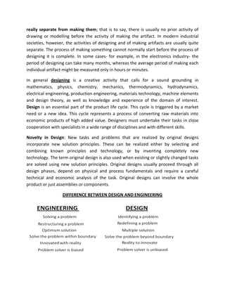 Philosophy and Introduction of Engineering Design | PDF