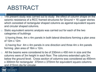 parametric study of effect of column shapes on earthquake resistance of ...