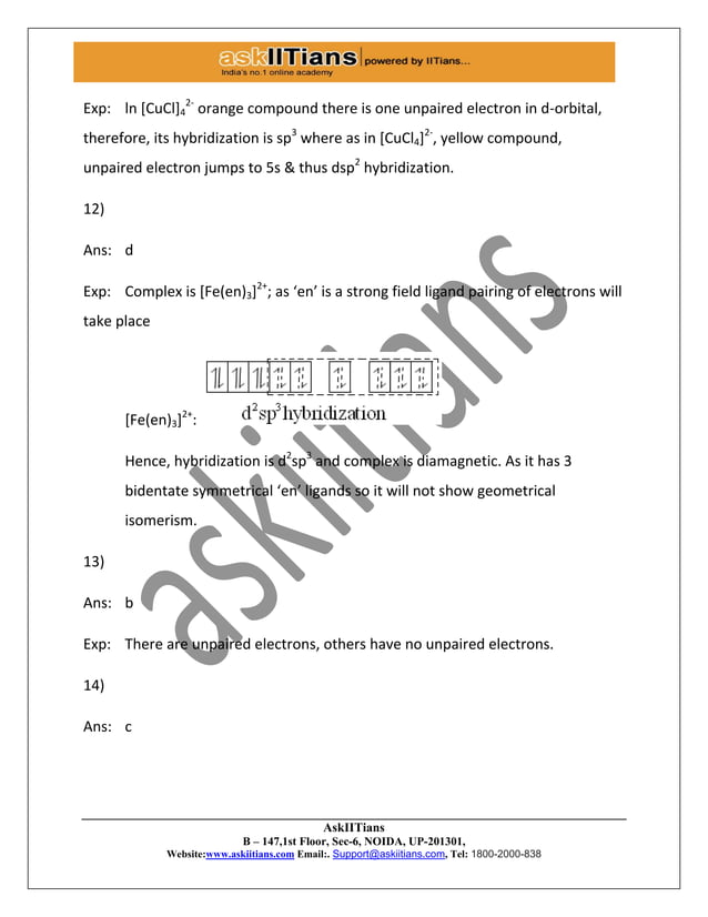 IIT JEE Main Sample Papers Set1 Answers | PDF